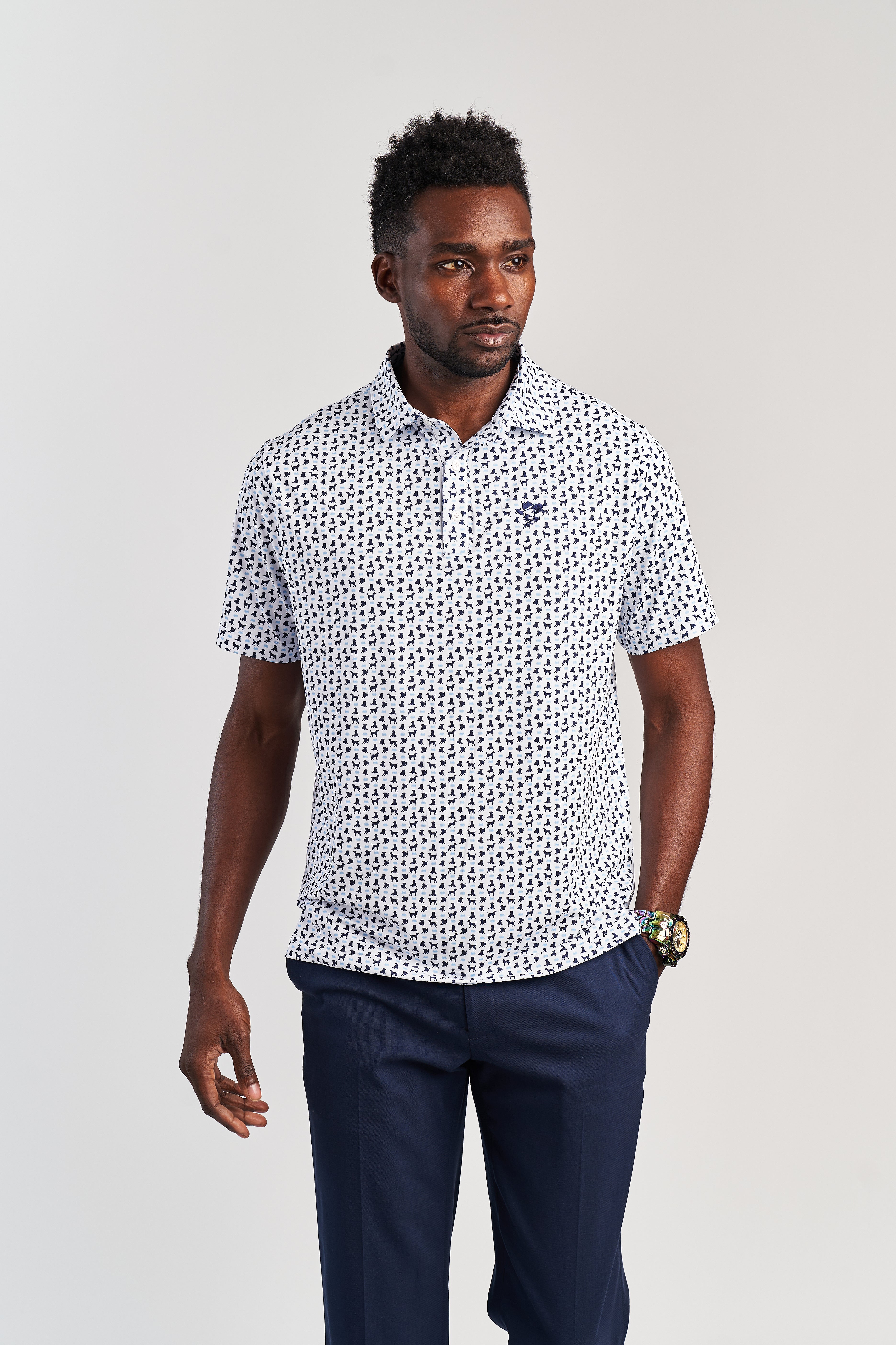 Men's Everyday Subtle-designed Polo "Augie Doggy...