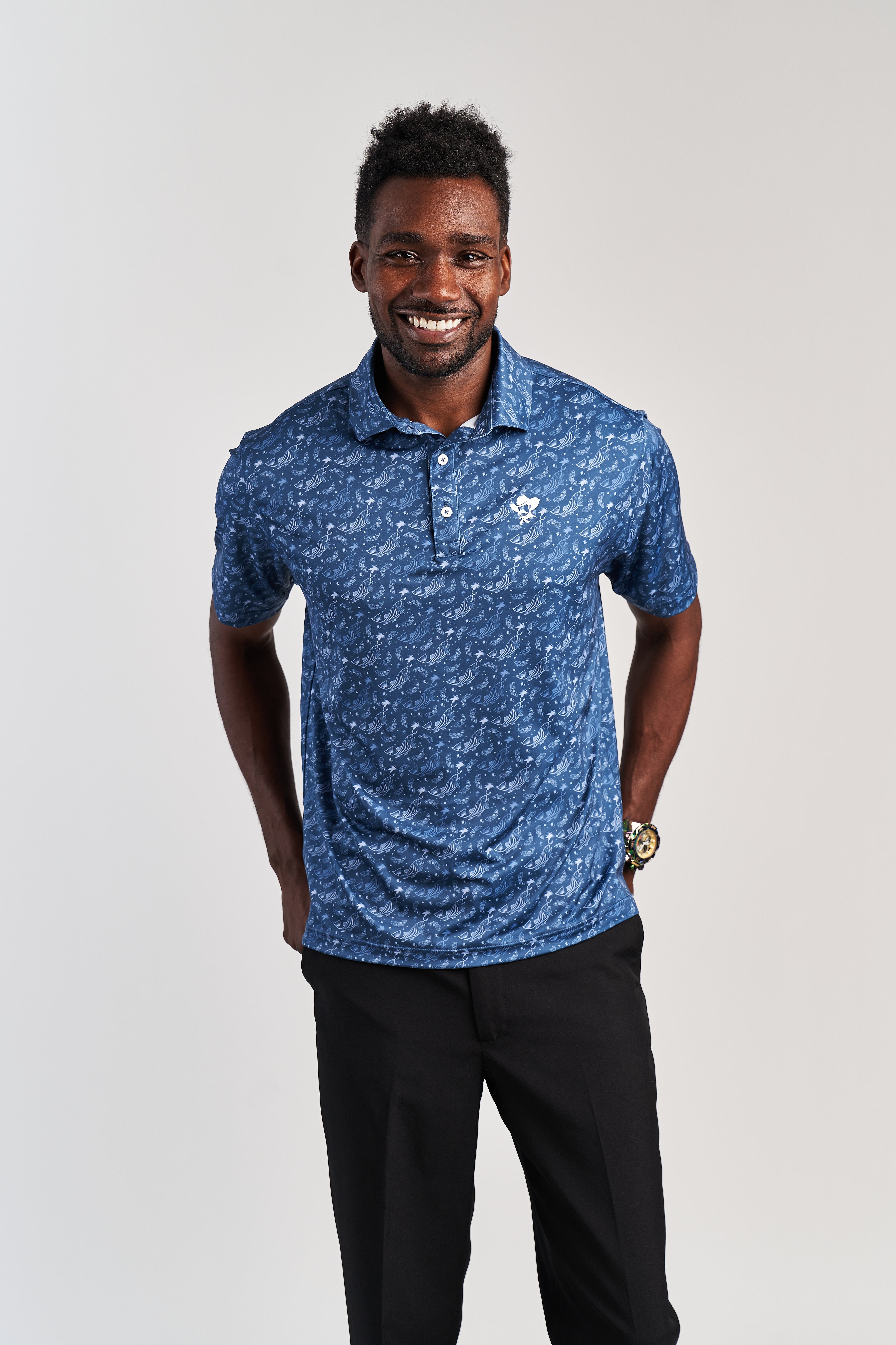 Men's Everyday Subtle-designed Polo "Reel Well&q...